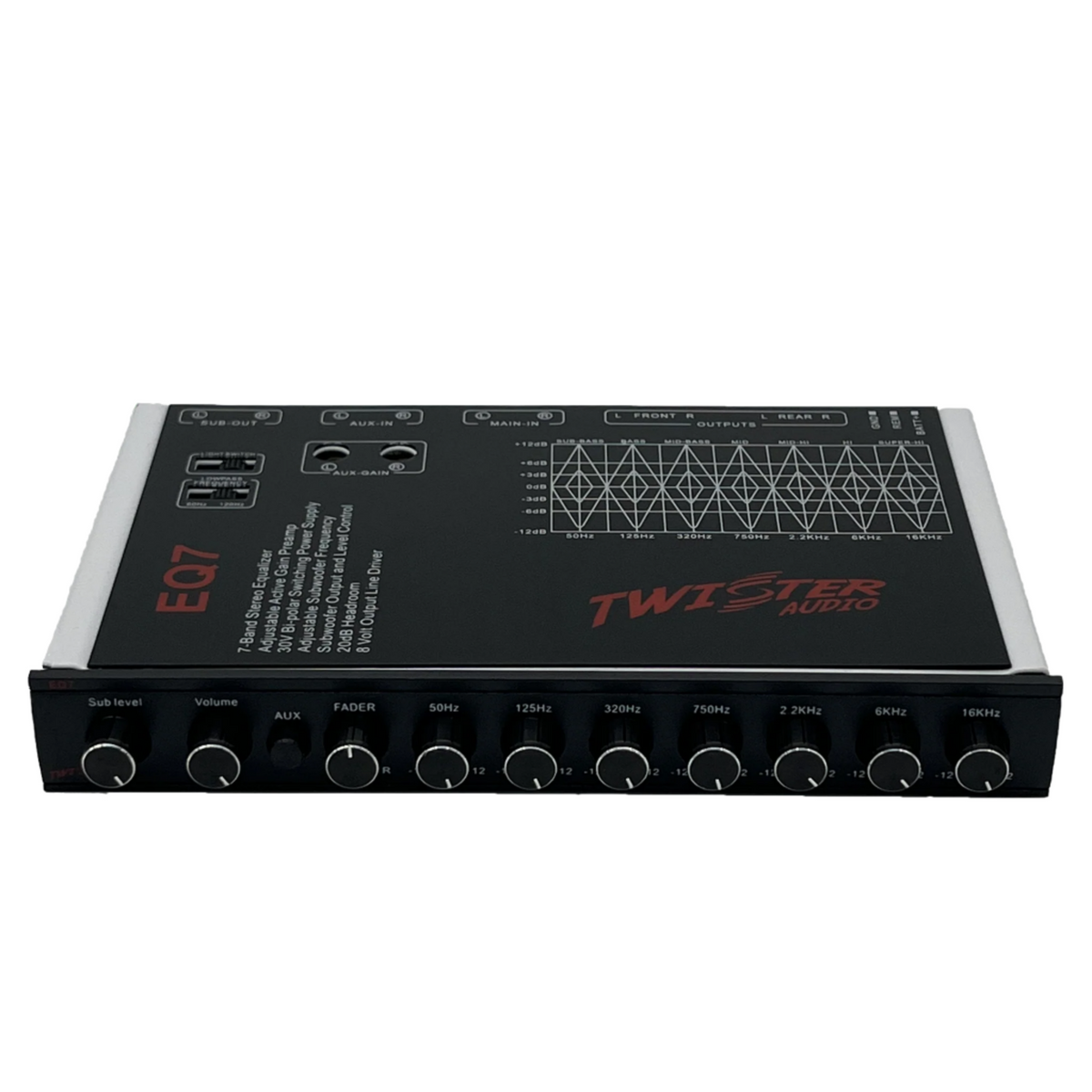 TWISTER AUDIO 7 BAND EQ WITH SUBWOOFER CONTROL (EQ7) – Twister Audio
